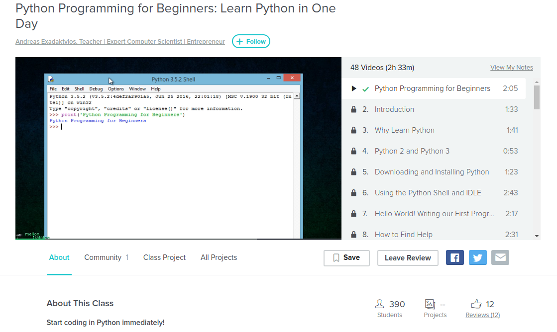 Top 8 online Python courses | DiscoverSDK Blog